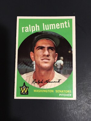 1959 TOPPS RALPH LUMENTI, #316, NM/MT (Free Shipping On Any 3!) | eBay