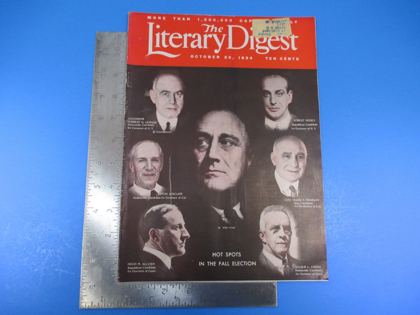 The Literary Digest Magazine October 20, 1934 Hot Spots in Fall ...