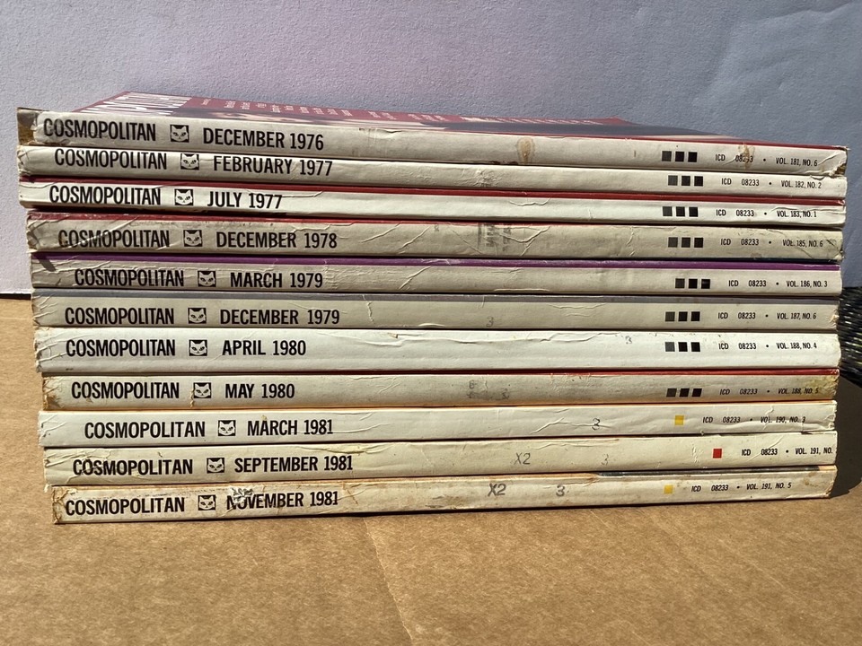 Lot of 11 1976-1981 Cosmopolitan Magazine women fashion Scavullo | eBay