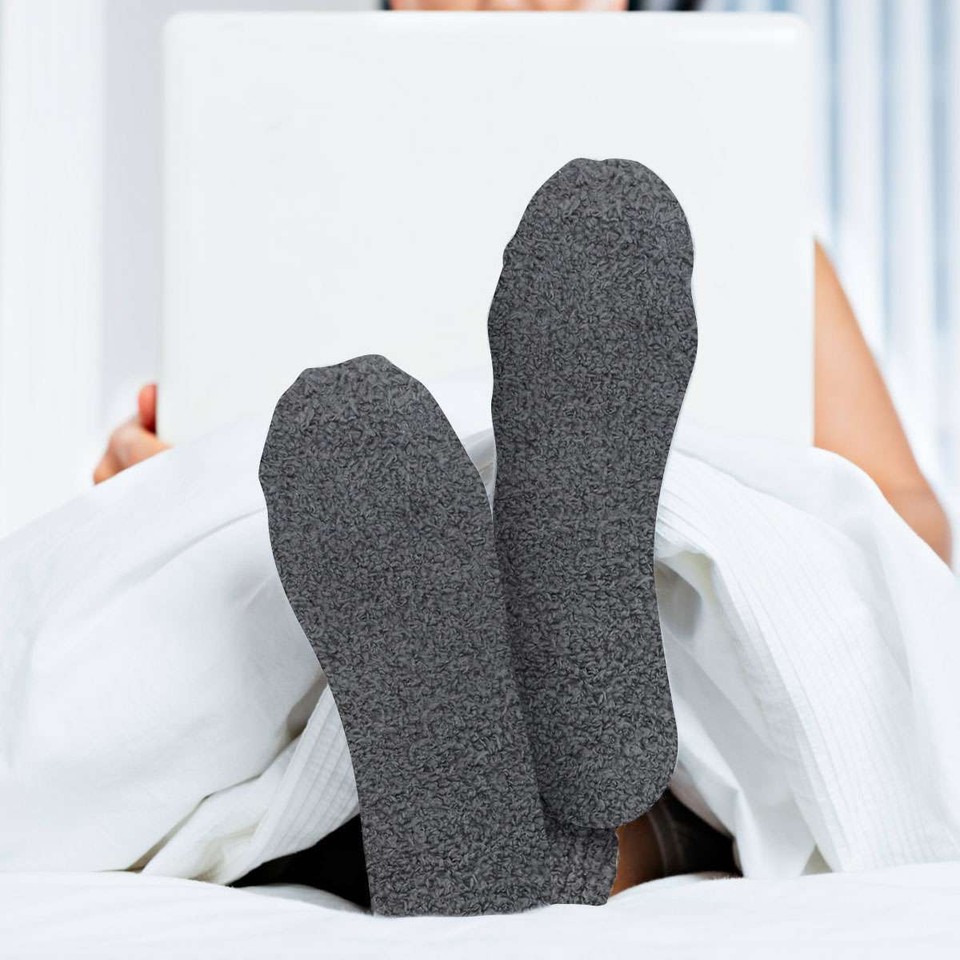 1/3Pairs Men Soft Cosy Fuzzy Winter Warm Home Solid Slipper Socks Plush ...