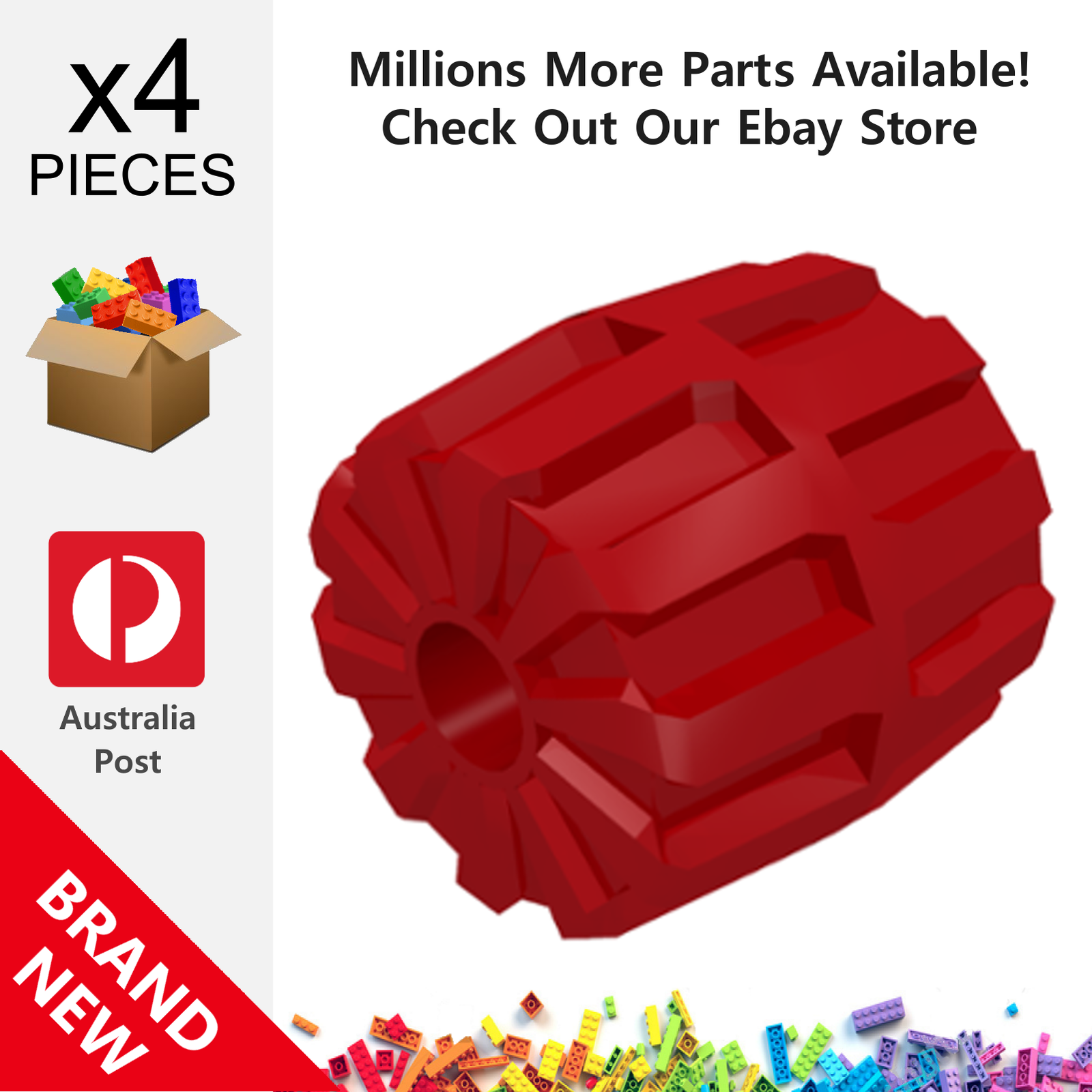 4x Genuine LEGO™ - Wheel Hard Plastic Small - 6118 New Parts | eBay ...