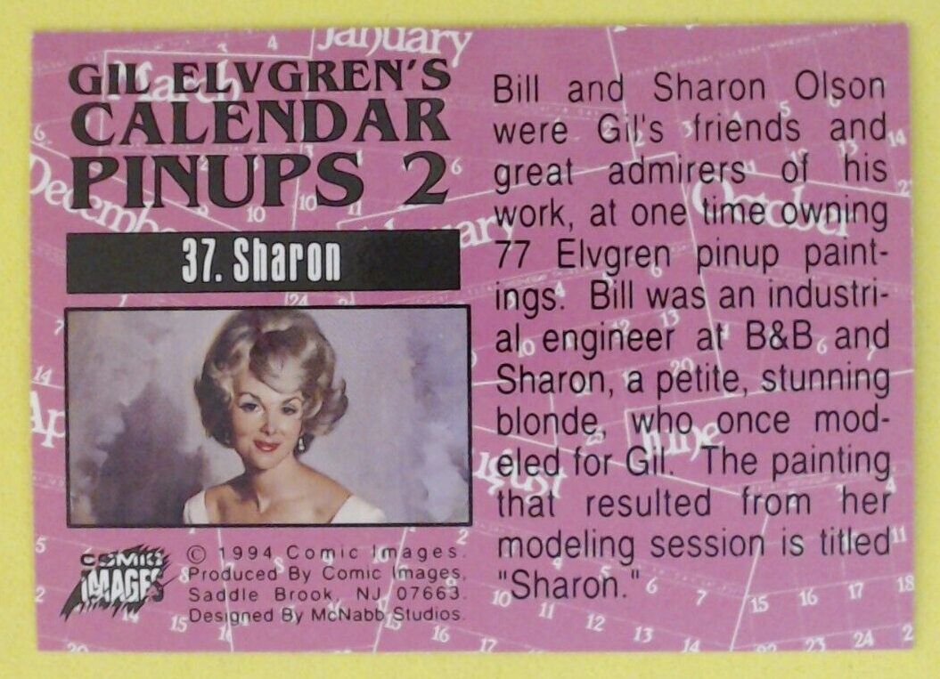 Gil Elvgren's Calendar Pinups 2 1994 - #37 Sharon Olson | eBay