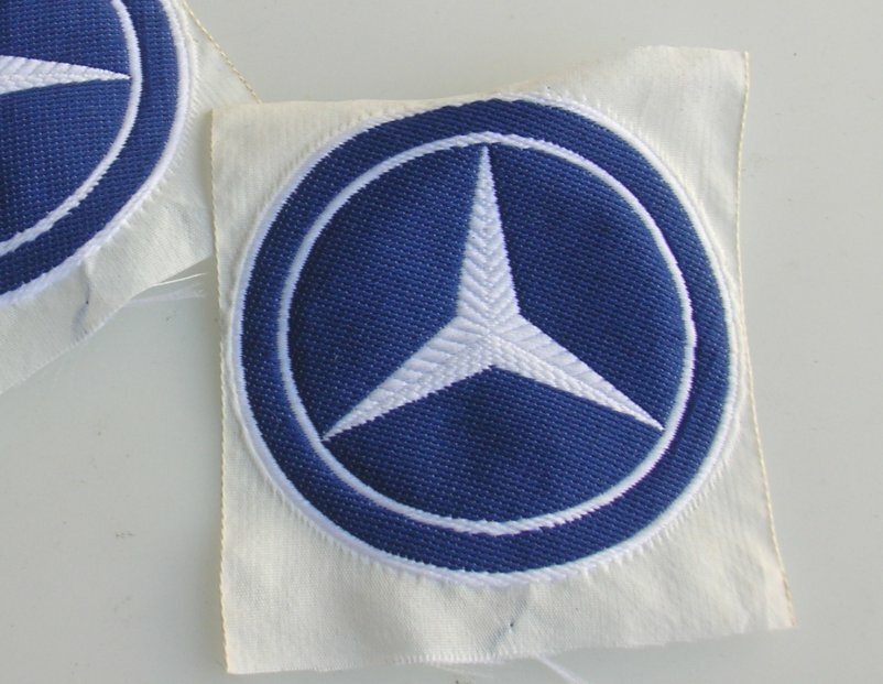 1 VINTAGE MERCEDES COTTON BADGE LOGO W 121 123 /8 MB 190 180 300 600 SL ...