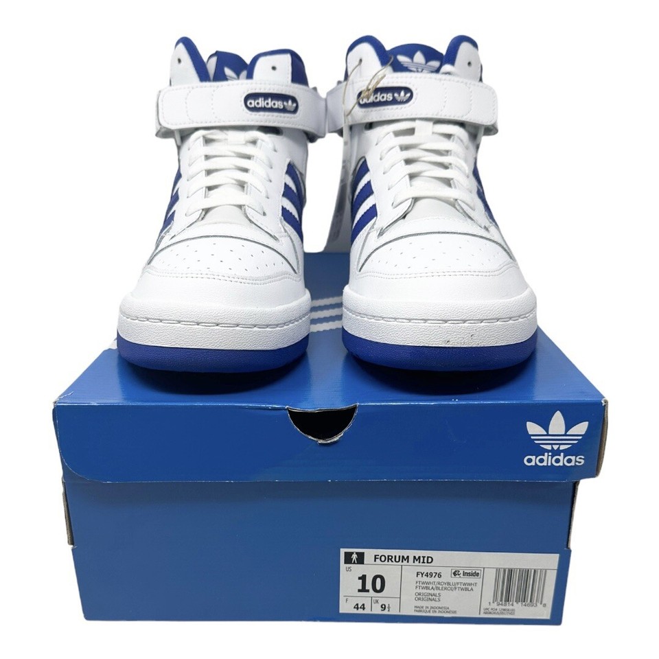Adidas Forum Mid FY4976 White/Royal Size 10 | eBay
