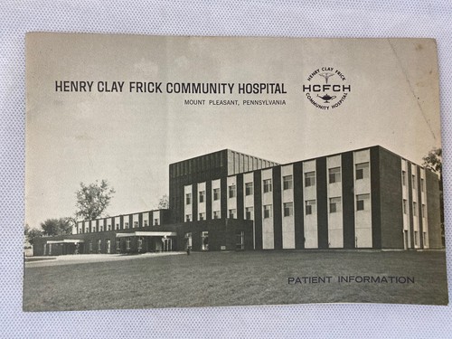 1967 Henry Clay Frick Community Hospital Mt Pleasant PA Patient ...
