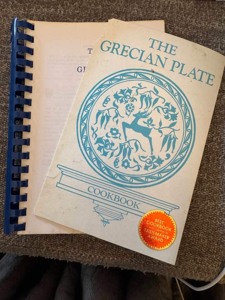 Vintage Ethnic Cookbook The Grecian Plate St. Barbara Greek Orthodox ...