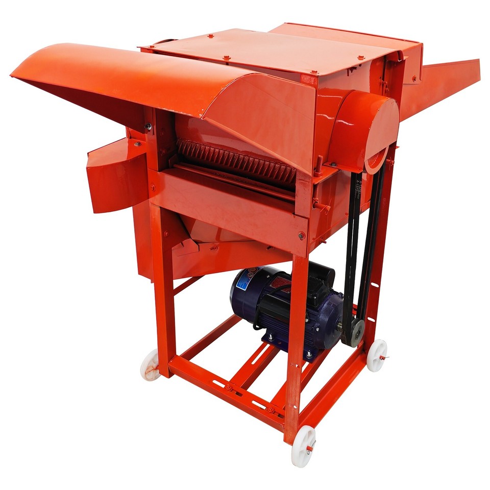Rice Grain Wheat Peeling & Shelling Machine 220V Millet Thresher 3000W ...