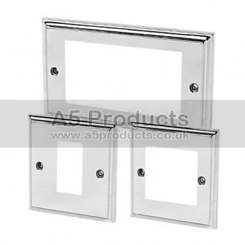 Grid Outlet Modular Wall Faceplate Data Plate Polished Chrome Victorian ...