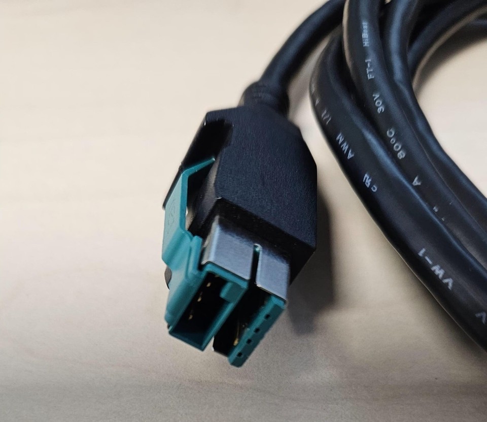 POS System USB Power Cable 6.8MM OD 12V Powered USB Host Side Cable End ...