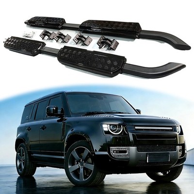 2pcs Glossy Black Running Board Side Step for LR Defender 110 130 2020 ...