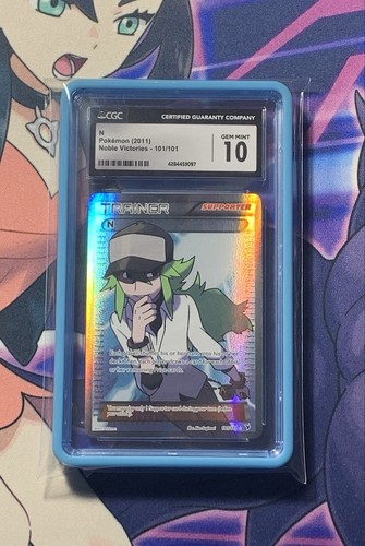 Pokémon TCG N 101/101 BW Noble Victories Full Art Ultra Rare CGC 10 LOW ...