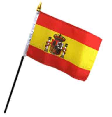 Wholesale Lot of 6 Spain 4"x6" Desk Table Stick Flag | eBay