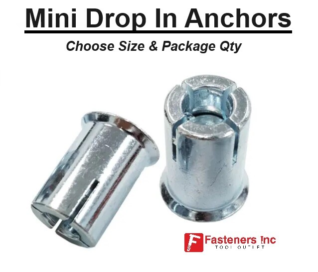 Concrete Drop-in Anchors 25-Pack 1/2-13 X 2 Inch - 304 Stainless Steel ...