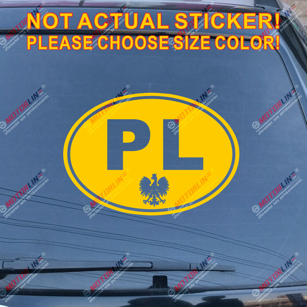 Poland PL Oval Polish Egale Polski Car Decal Sticker | eBay
