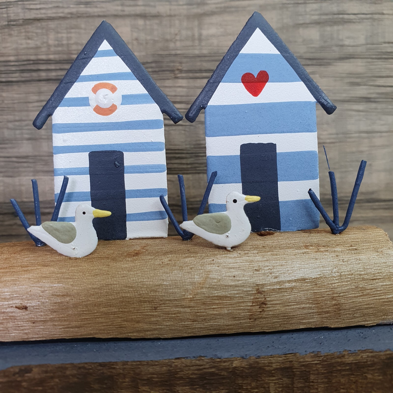 Shoeless Joe Beach Huts & Sail Boats With Cheeky Seagulls. Seaside ...