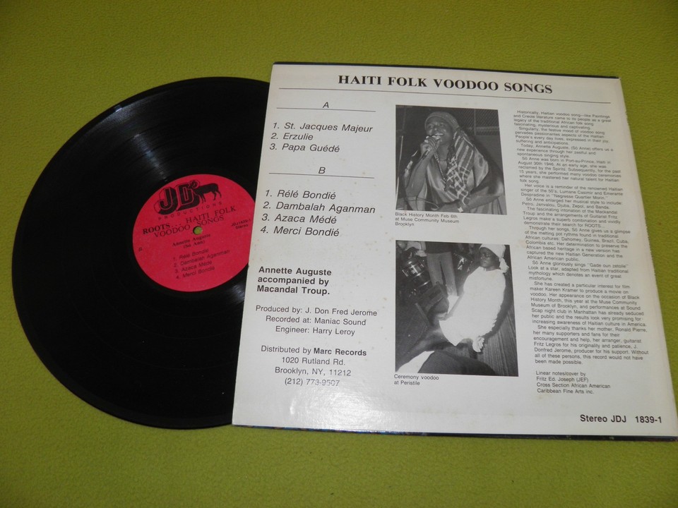 Annette Auguste (So Ann) - Roots Folk Voodoo Songs RARE Original ...