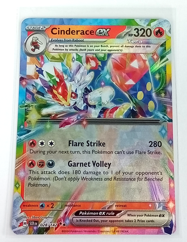 Cinderace Ex 28/142 Stellar Crown Holo Rare Pokémon Card 2024 | eBay