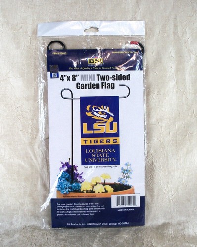 Louisiana State University LSU Tigers 4" x 8" Mini Garden Flag with ...