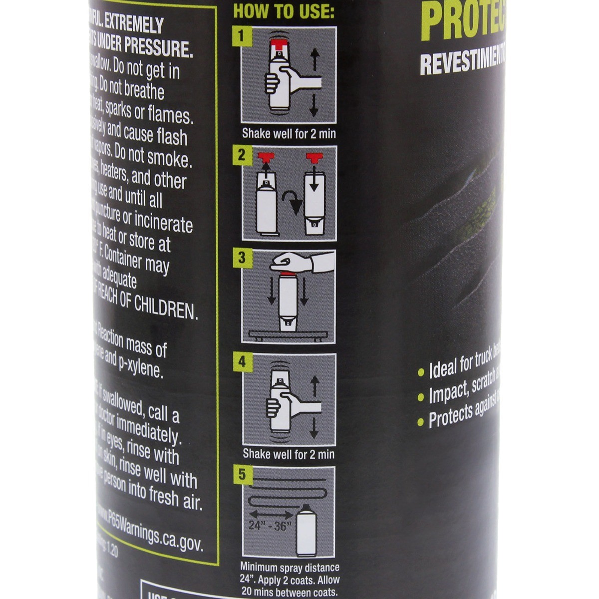 U-POL 4883 Raptor 2K Black Spray-On Truck Bedliner Aerosol 4 Pack 13.2 ...