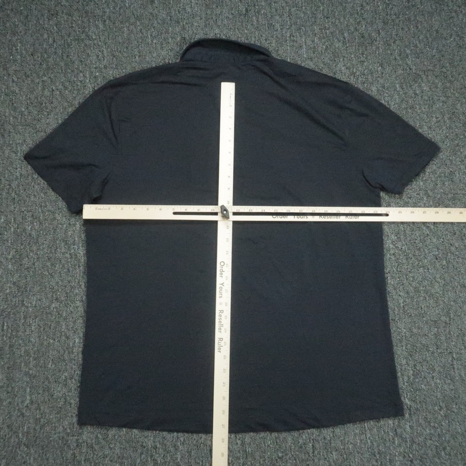 Lululemon Shirt Mens Extra Large Blue Evolution Performance Polo Short ...