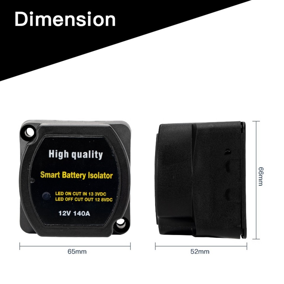 Dual Battery Isolator 12V 140A Voltage Sensitive Split Relay VSR ...