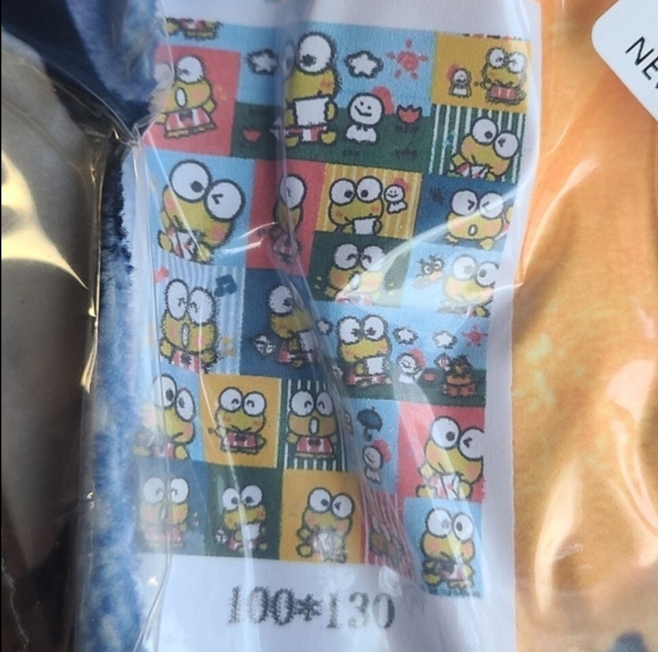 Sanrio Keroppi multi-portrait grid fleece throw blanket. 40x50 | eBay