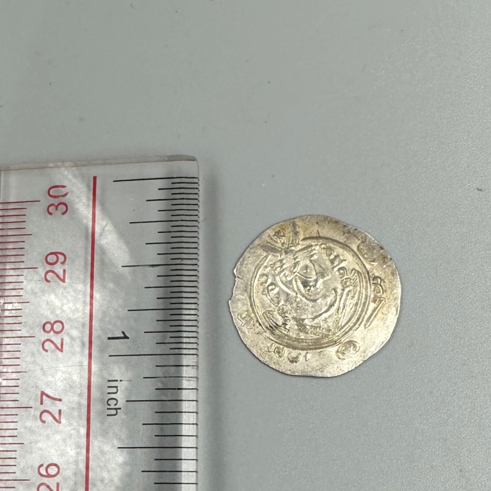 Genuine rare ancient Sassanian Sassanid empire silver coin with king ...
