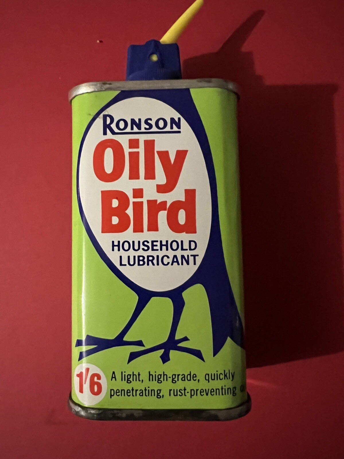 1950's NOS Vintage "OILY BIRD" Household Lubricant Handy Oiler Can by ...