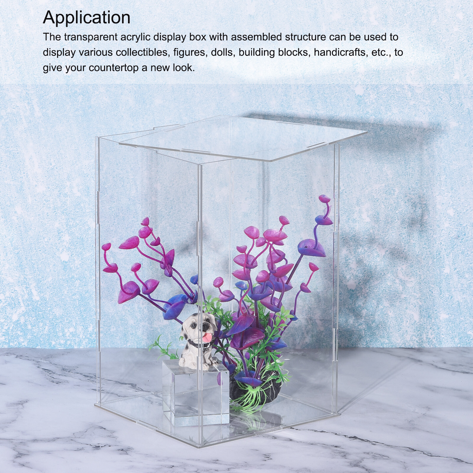 Clear Display Case, Acrylic Assemble Box 35x35x30cm for Collectibles ...