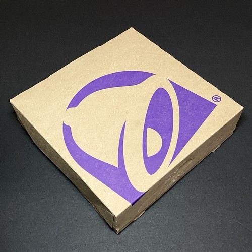 Taco Bell Box Used Cardboard Container Purple Bell Fast Food Take Out ...