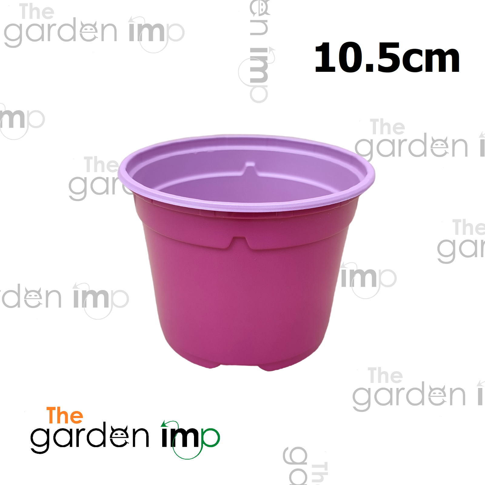 Coloured Plastic Plant Pots Round Lightweight Pot Bright Glossy 9cm 10 ...