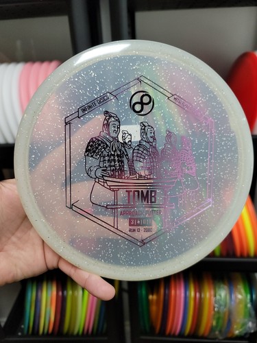 Infinite Discs Metal Flake C-Blend Tomb White Disc Golf putter 173-5g ...