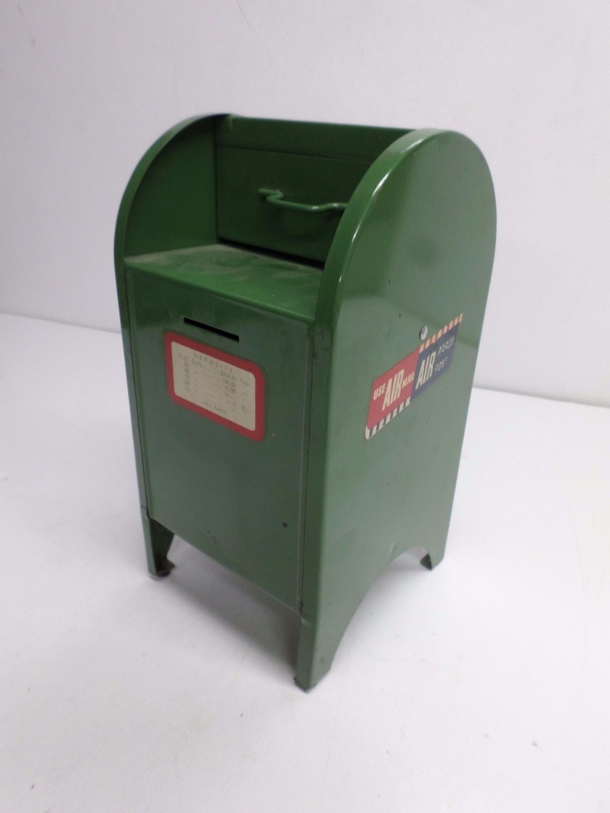 Vintage "AIR MAIL/AIR PARCEL POST" METAL MAILBOX BANK - | eBay