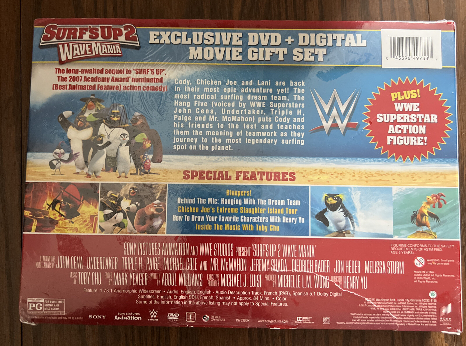 Surfs Up 2 Wave Mania Exclusive DVD + Movie Gift Set Plus WWE Action ...