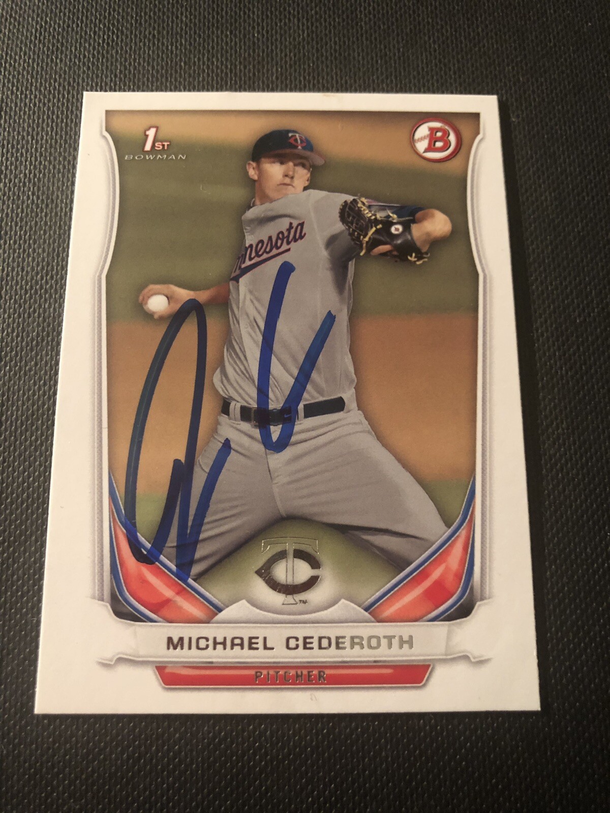 Michael Cederoth Signed 2014 Bowman Draft Card Auto Minnesota Twins ...