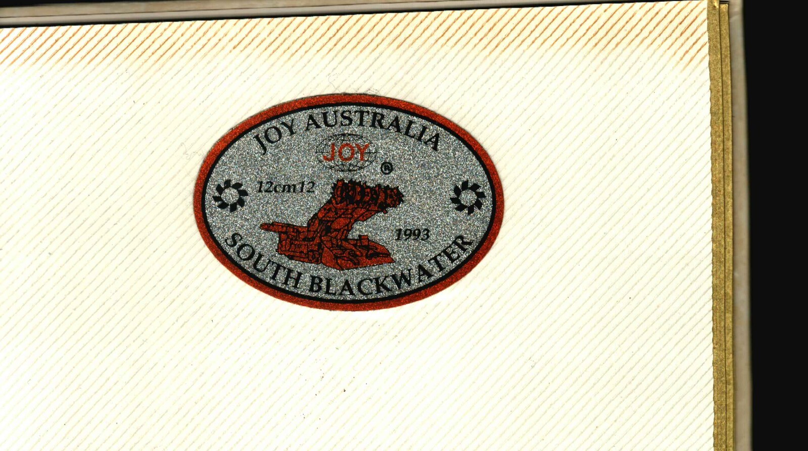 AUSTRALIA JOY SOUTH BLACKWATER 12CM12 MINER COAL MINING STICKER # 796 ...