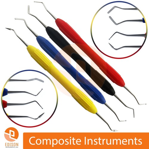 Dental Restorative Composite Filling Instrument Colorful Silicon Handle ...