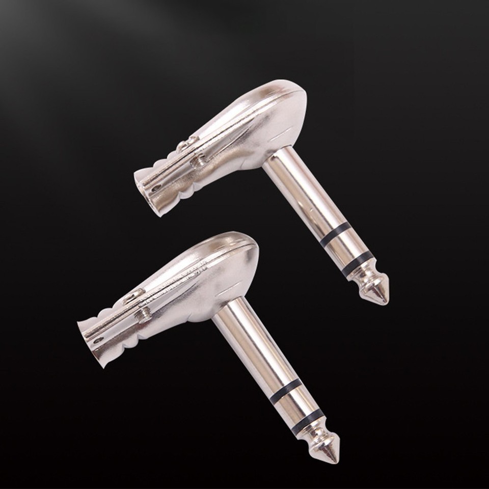 4Pcs 6 35mm Stereo TRS Right Angle Male Connectors Suitable for Audio ...