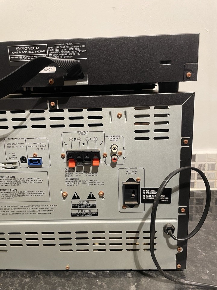 Pioneer DC-Z94 Hi-Fi System + Pioneer Tuner F-Z94L • Works But Tape ...