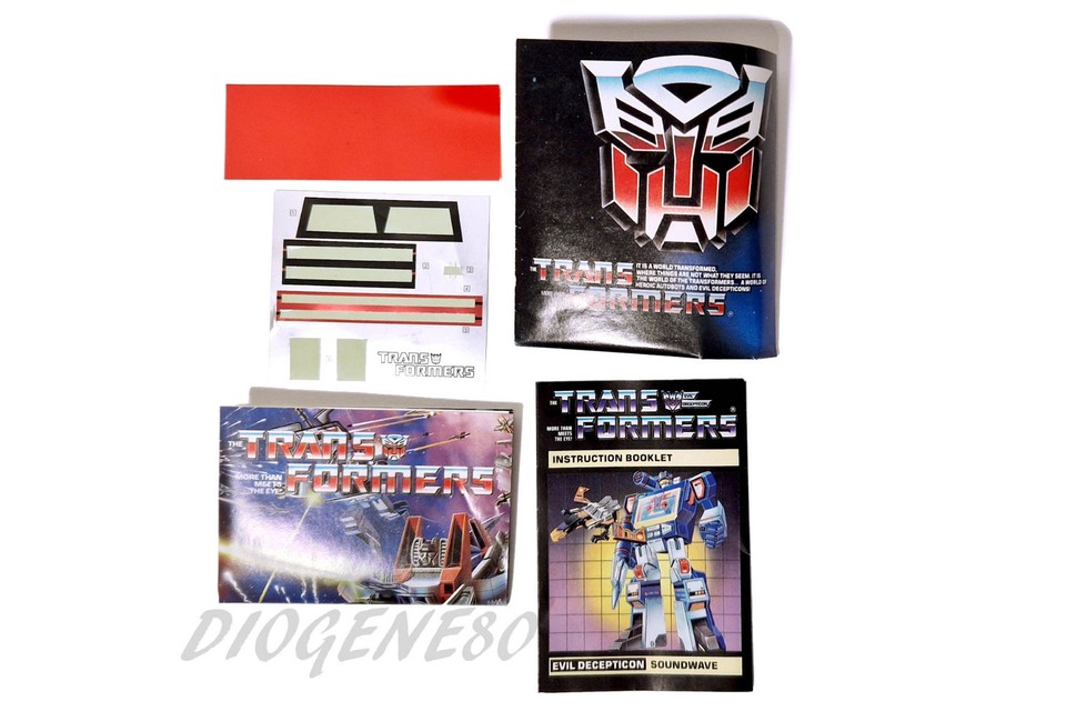 VINTAGE 1984 TRANSFORMERS G1 SOUNDWAVE MINT UNUSED MIB HASBRO TAKARA ...