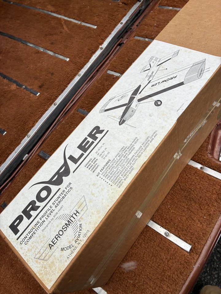 NIB Sealed Aerosmith Prowler Control Line Stunt Balsa Model Airplane ...