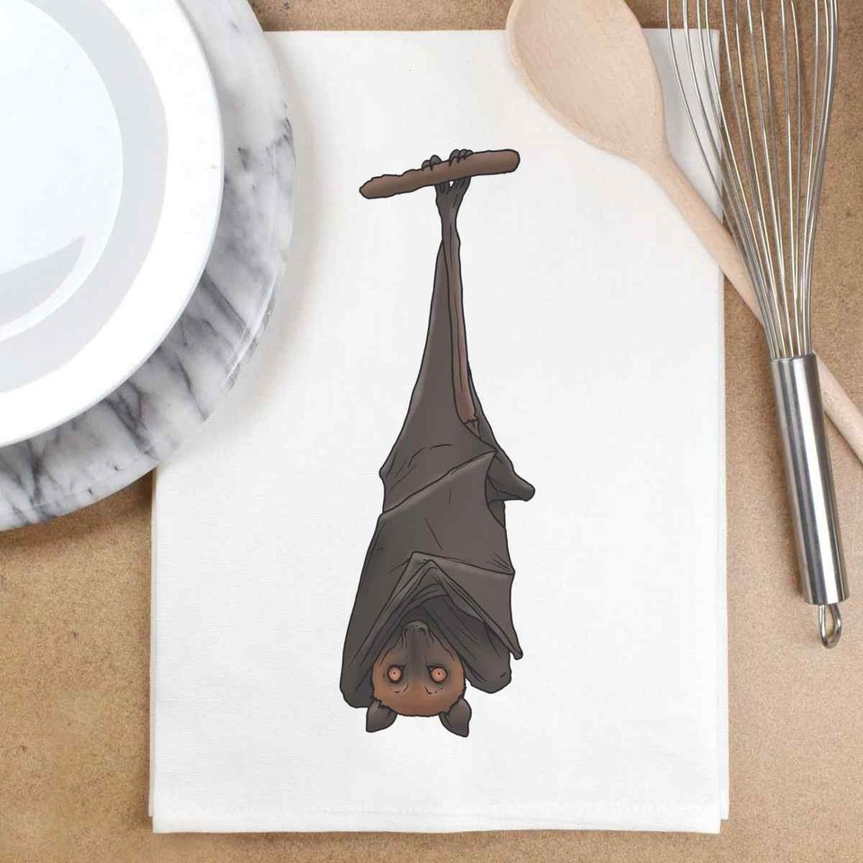 'Flying Fox Bat' Cotton Tea Towel / Dish Cloth (TW035135) | eBay