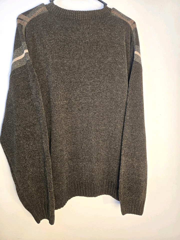 Ivy Crew Men’s Classic Brown Crew Neck Knitted Pullover Sweater Size L ...