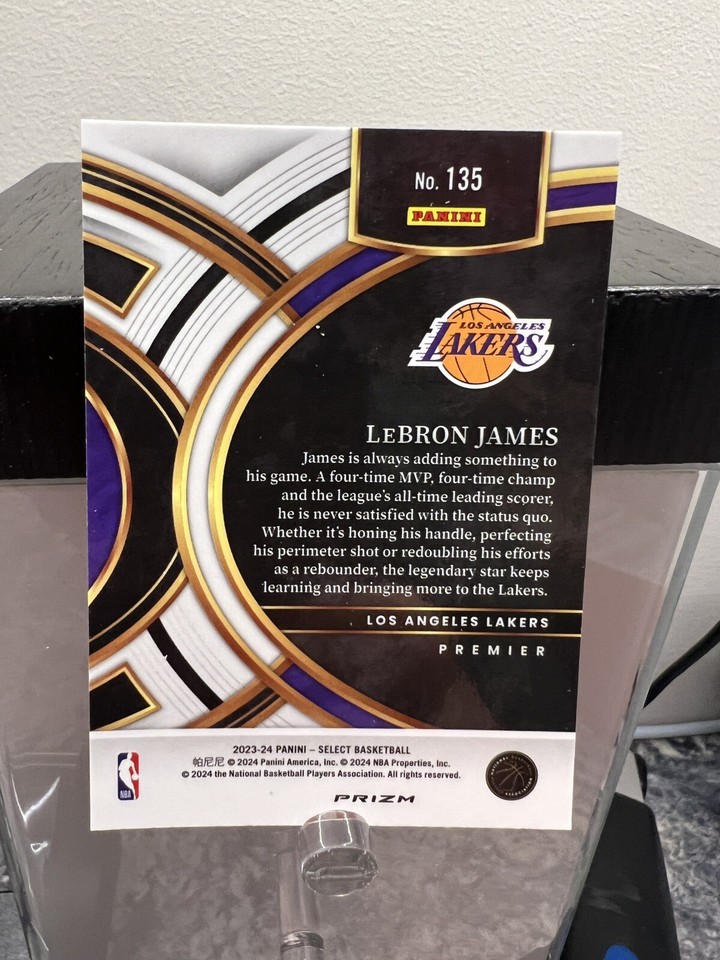 2023-24 Panini Select LeBron James #135 Premier Silver Prizm | eBay