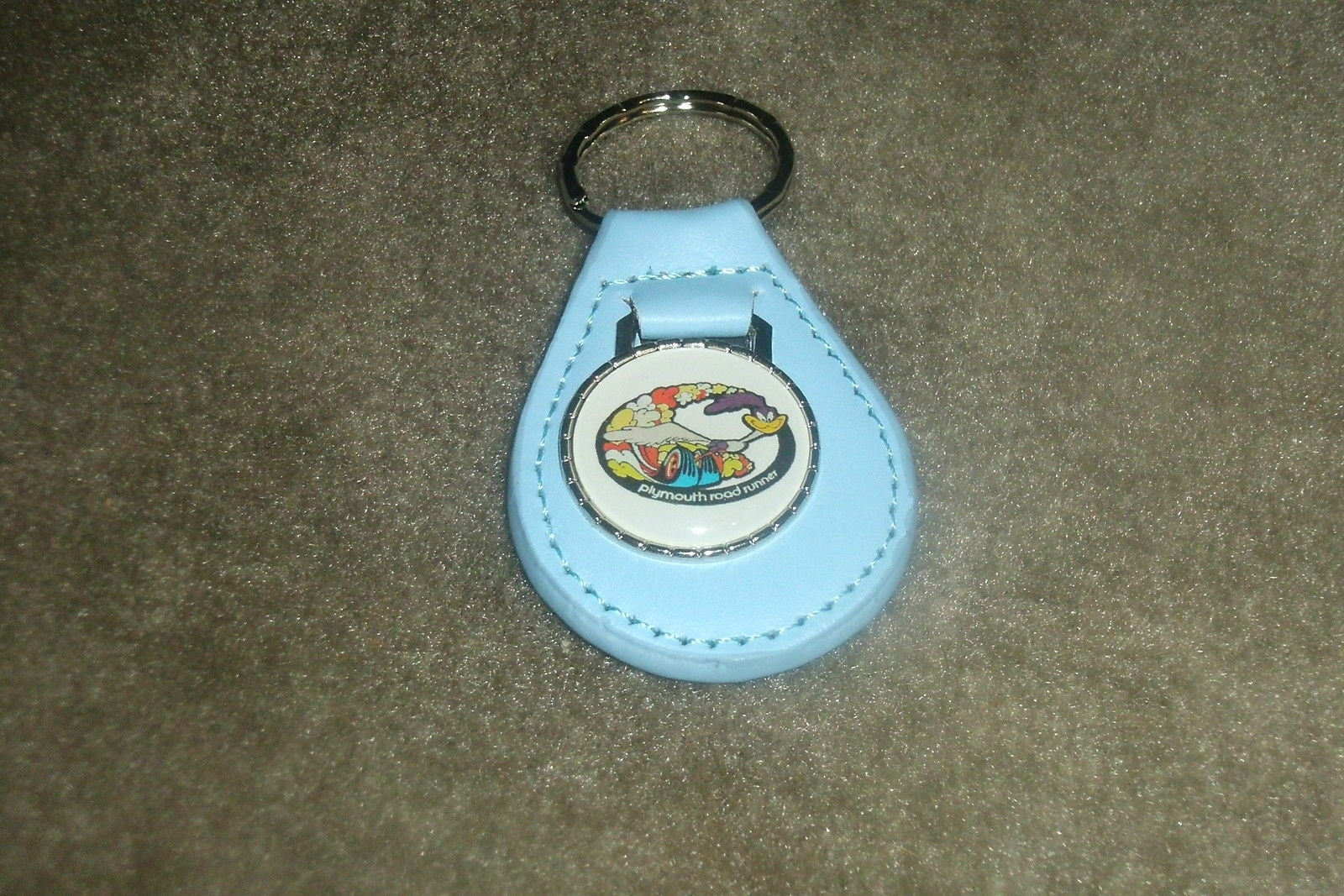 PLYMOUTH ROAD RUNNER RAPID TRANSIT LOGO LEATHER KEYCHAIN KEYRING NEW ...