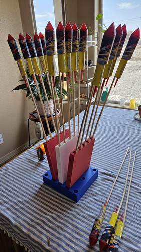 3d Printed Firework Rocket Rack + Roman Candle Holders Compact Design ...