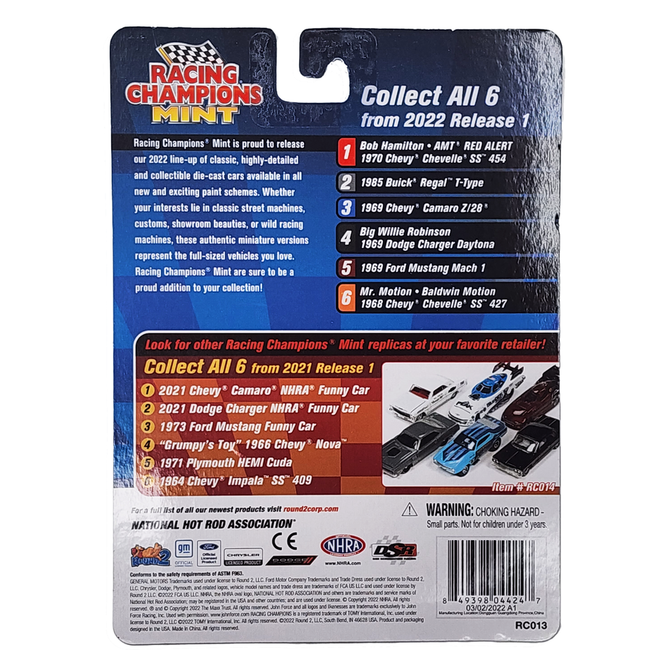 RACING CHAMPIONS Mint 1970 Chevy Chevelle SS 454 Red Alert Bob Hamilton ...