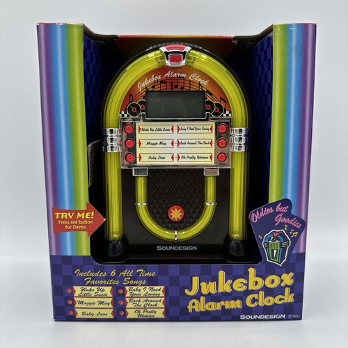 Lighted Jukebox Alarm Clock 6 Songs SOUNDDESIGN | eBay