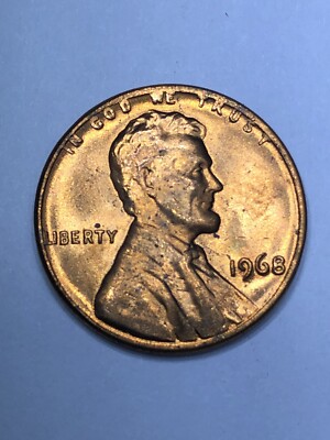 1968 Lincoln Penny with Error. Motto & “L” in Liberty on Rim. MS Coin ...