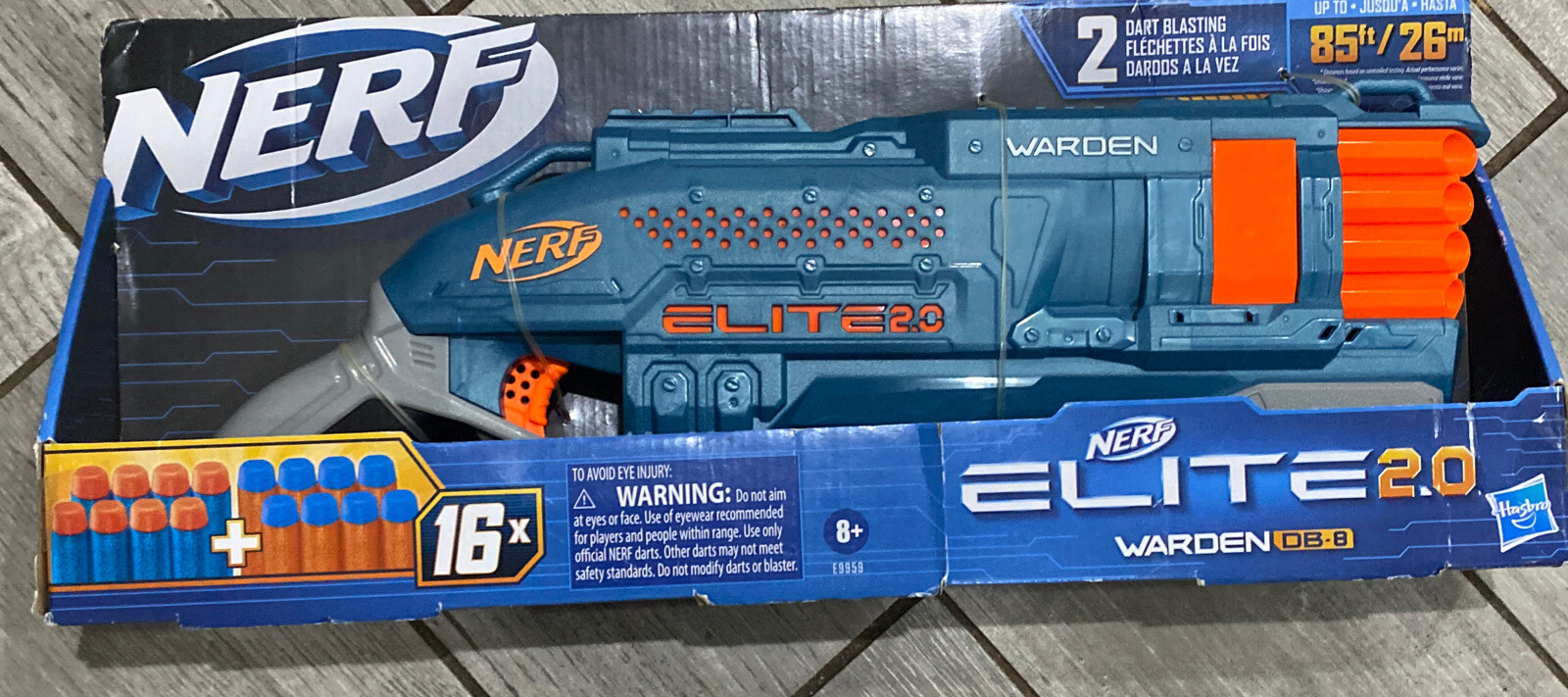 Nerf Elite 2.0 Warden DB-8 dart blaster ages 8+ Hasbro | eBay